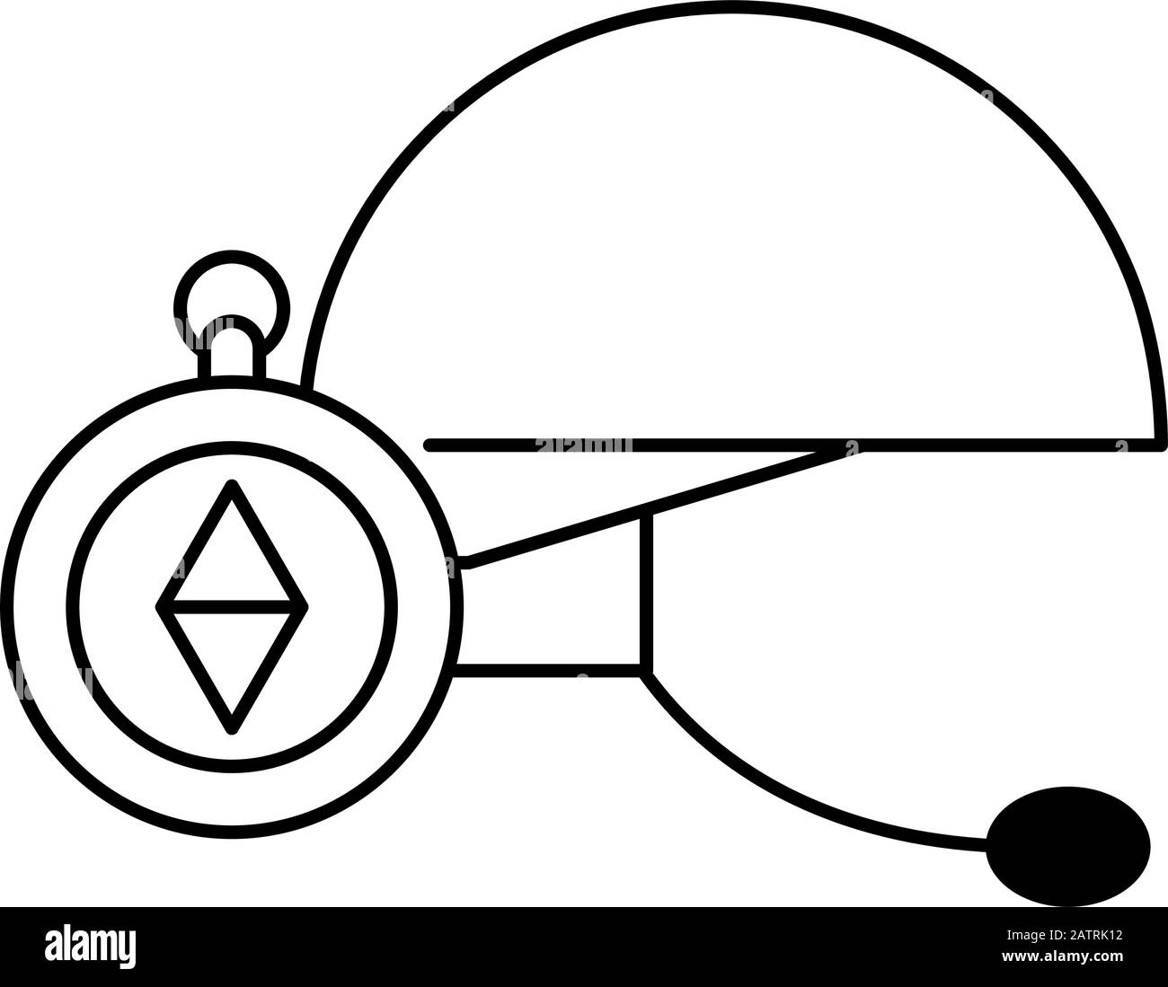 military force helmet with microphone isolated icon Stock Vector Image ...