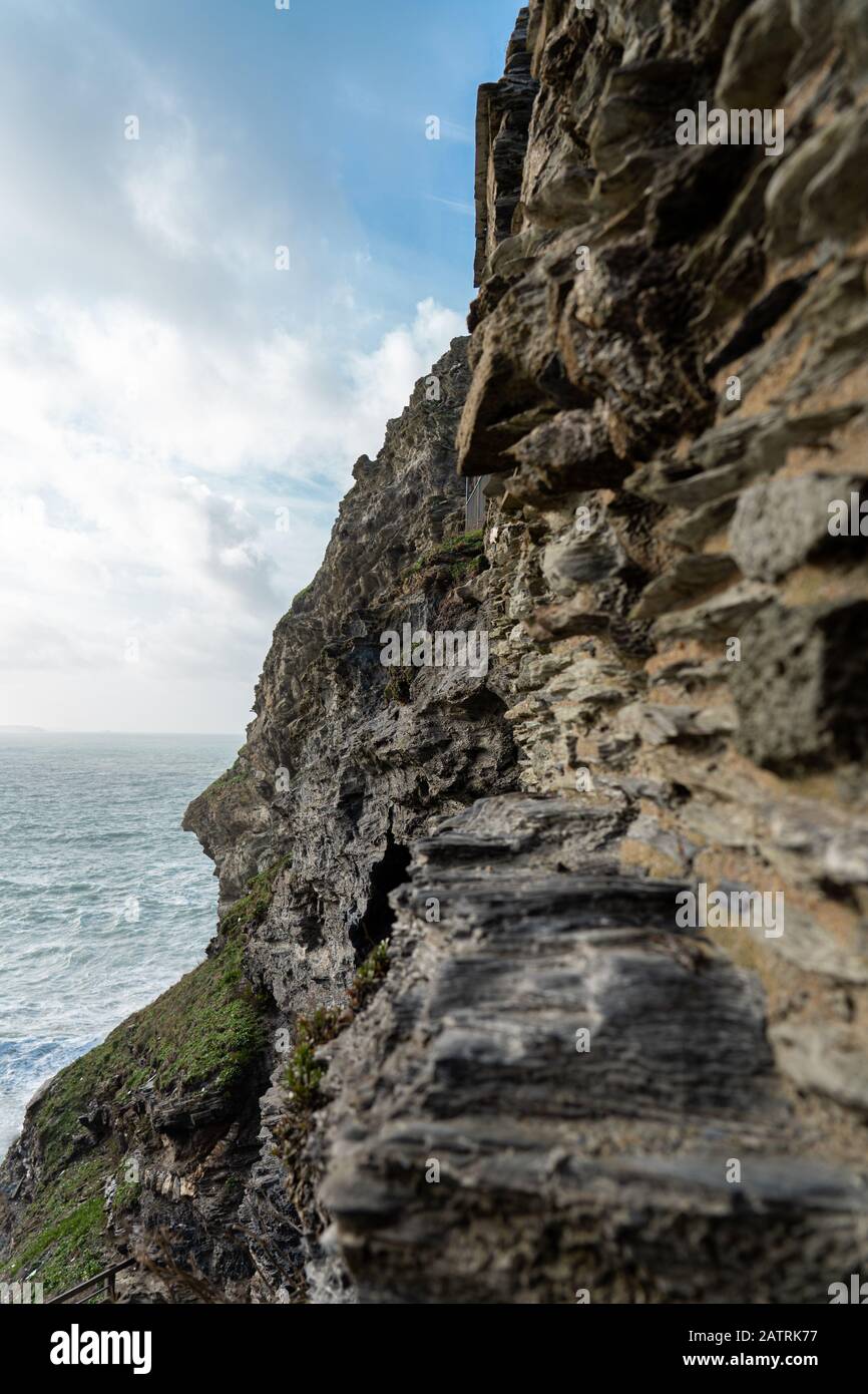 Tintagel Cliffs in Cornwall UK Stock Photo - Alamy