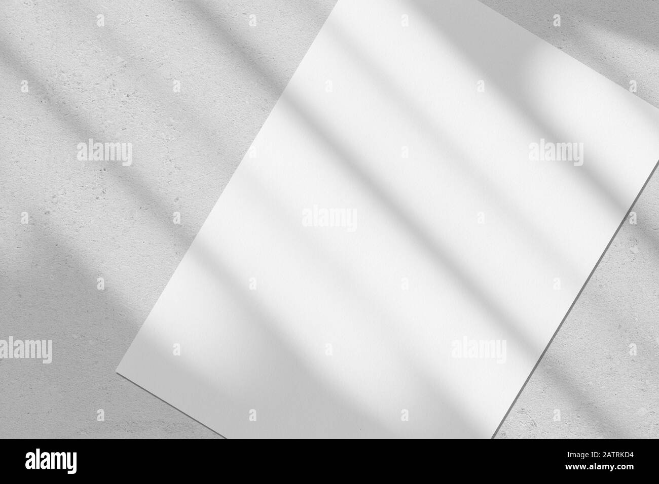 Empty white vertical rectangle poster or business card mockup with ...