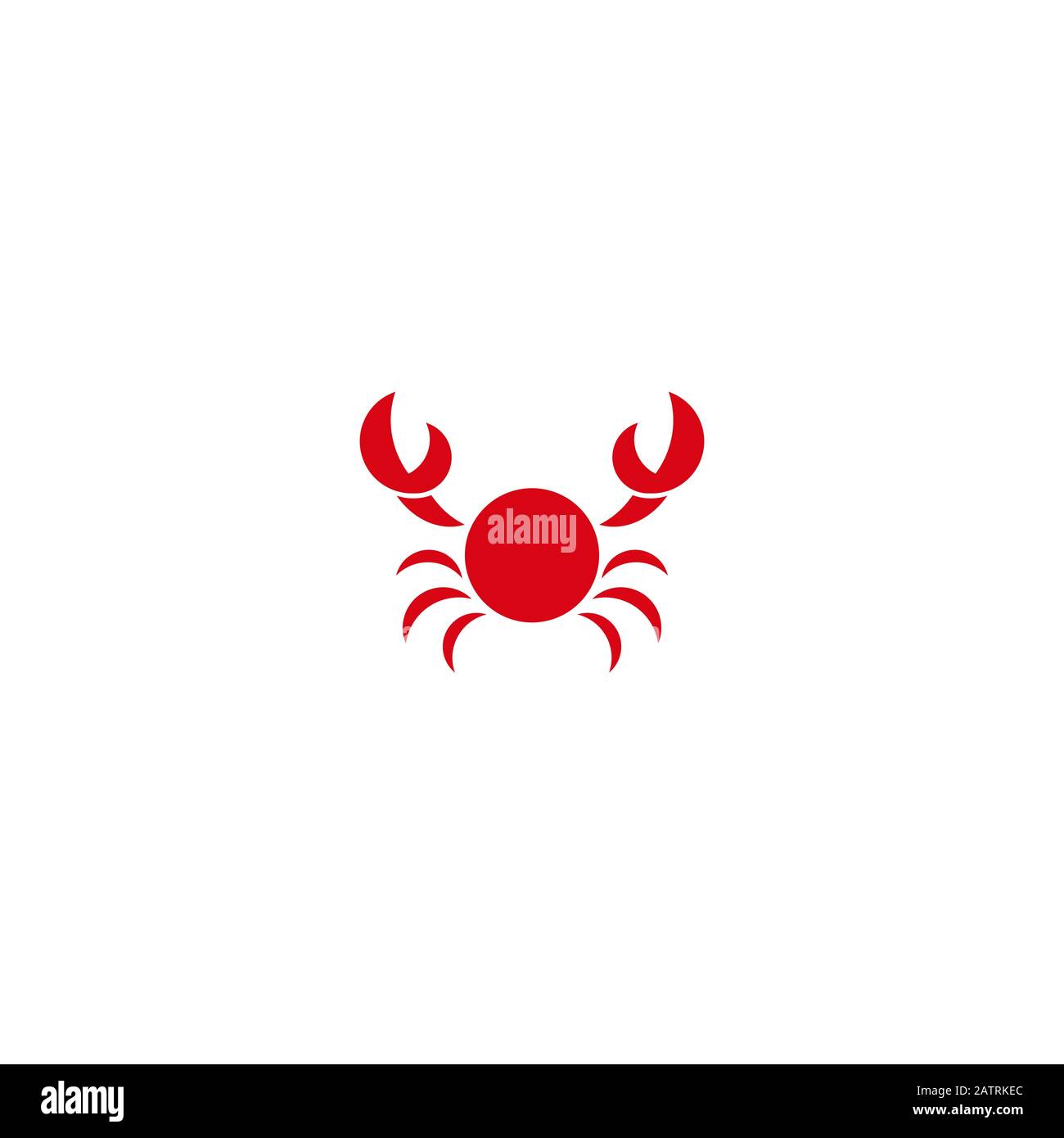 red crab geometric logo. Sea life sign. vector simple icon Stock Vector ...