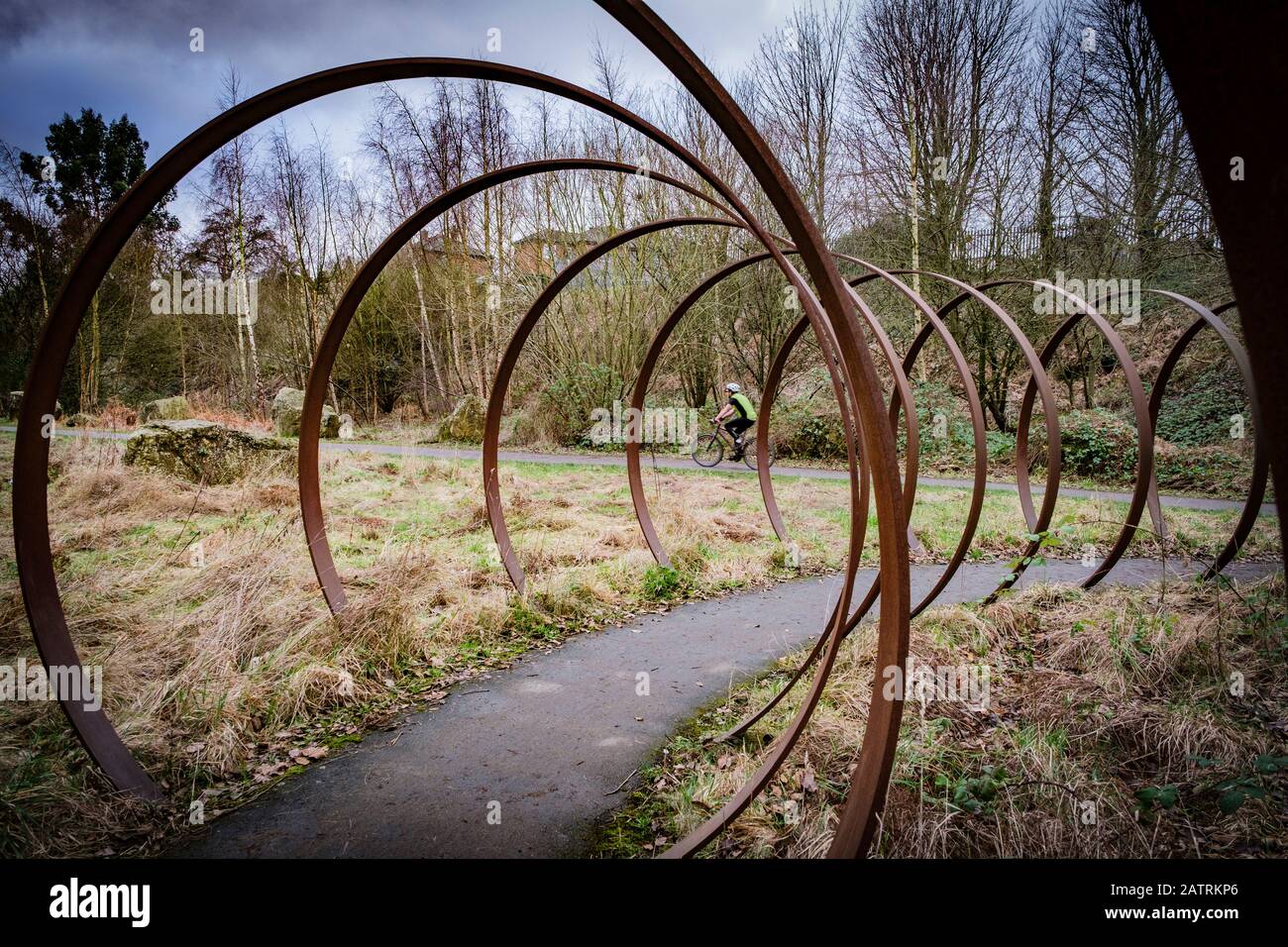 ‘Rotate’ by Trudi Entwistle – 40 giant steel hoops set in a circle on ...