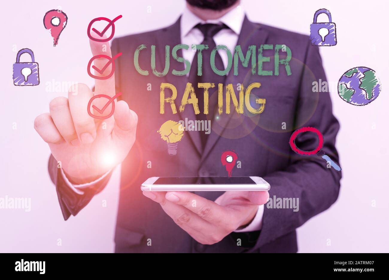 Text sign showing Customer Rating. Business photo text gauge the ...