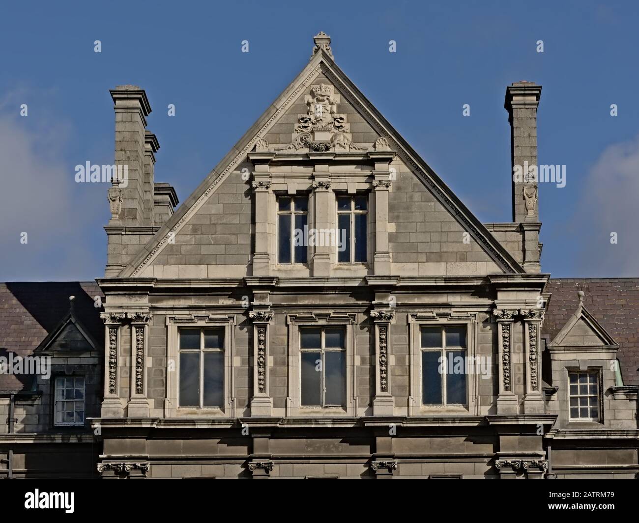 Architectural detail of an University building of Parliament square in ...