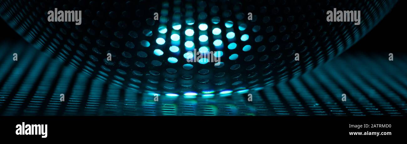 glass ball on perforated steel panel Stock Photo - Alamy