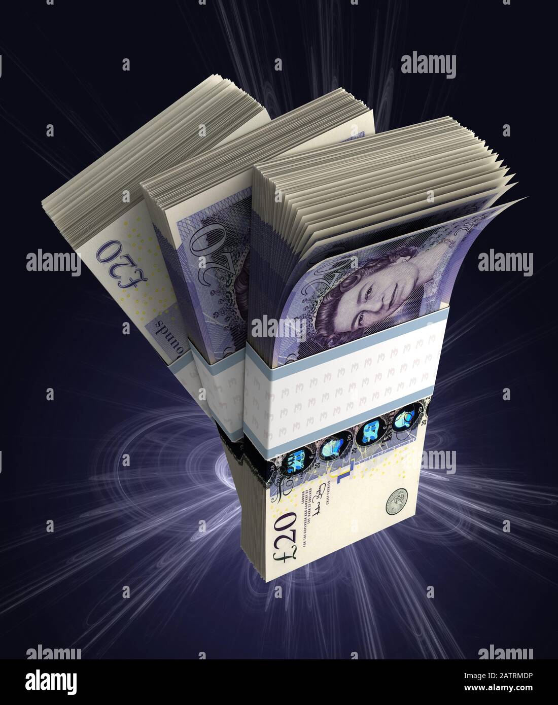 Stack of English Pound (isolated with clipping path Stock Photo - Alamy