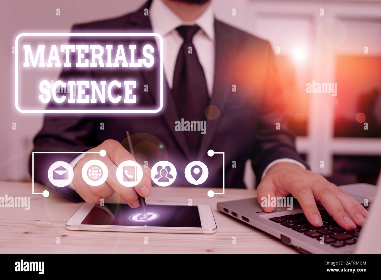 Writing note showing Materials Science. Business concept for ...