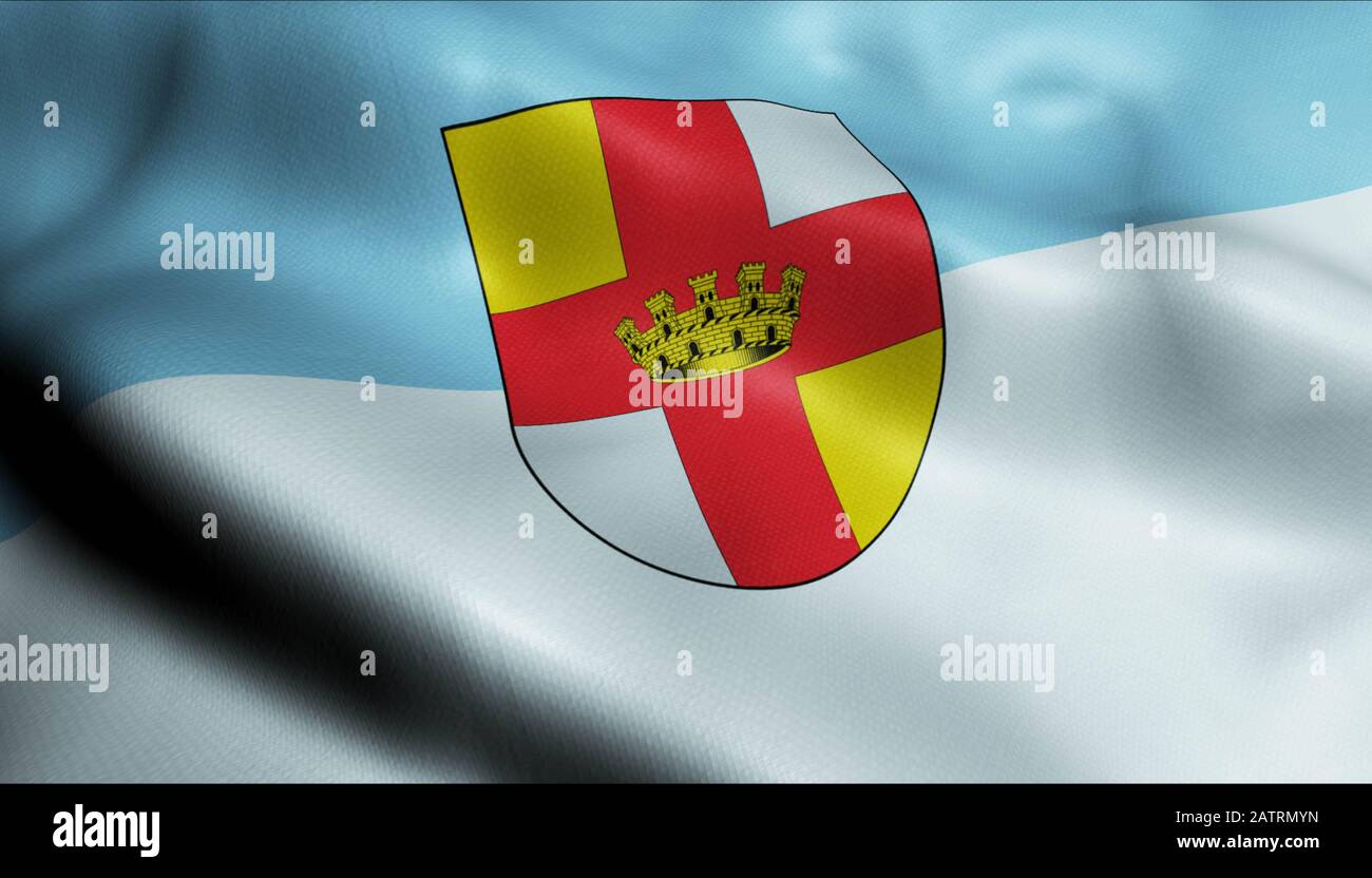 3D Illustration of a waving flag of Toro (Colombia country Stock Photo ...