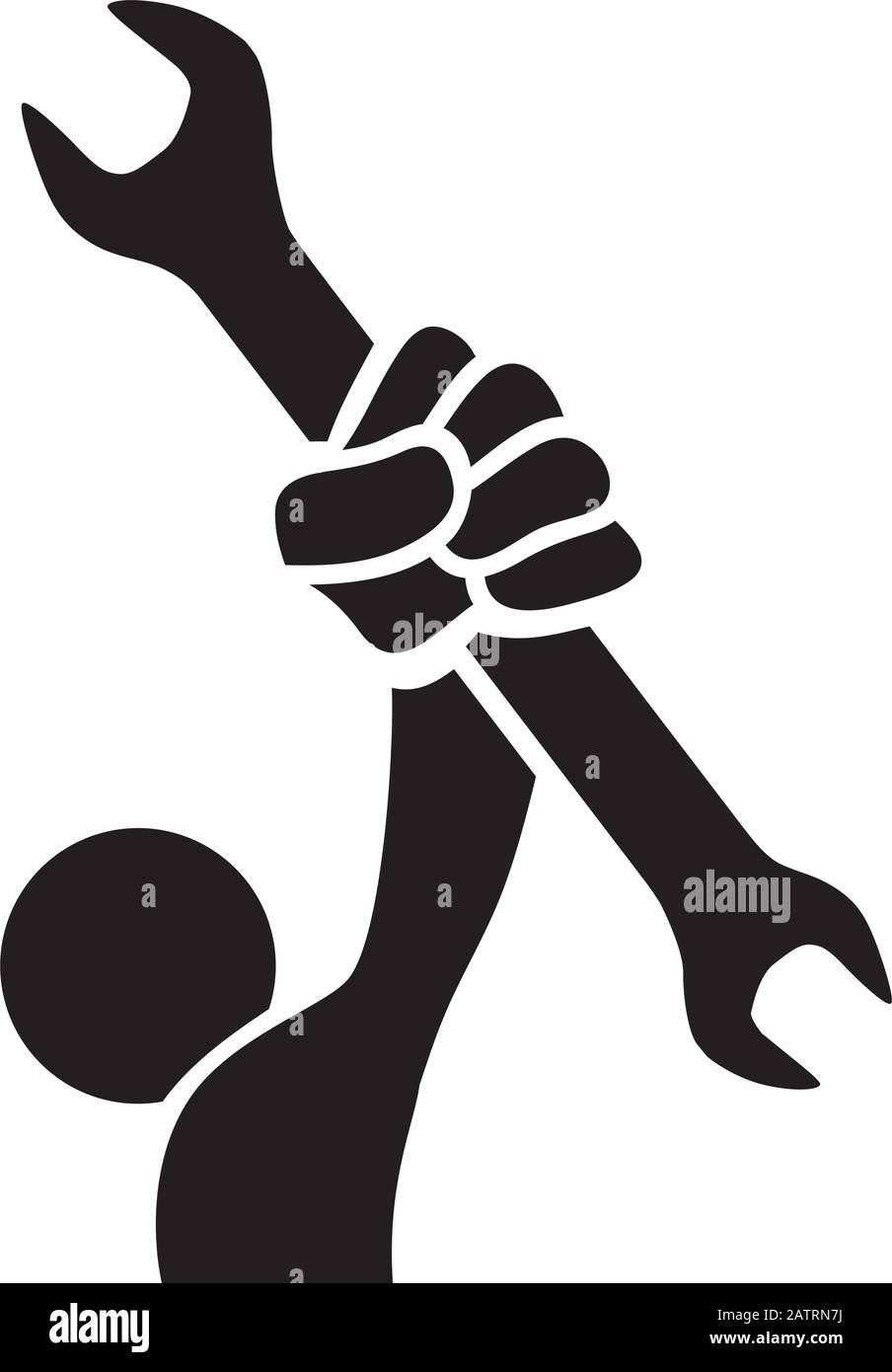 Human icon wrench vector hi-res stock photography and images - Alamy