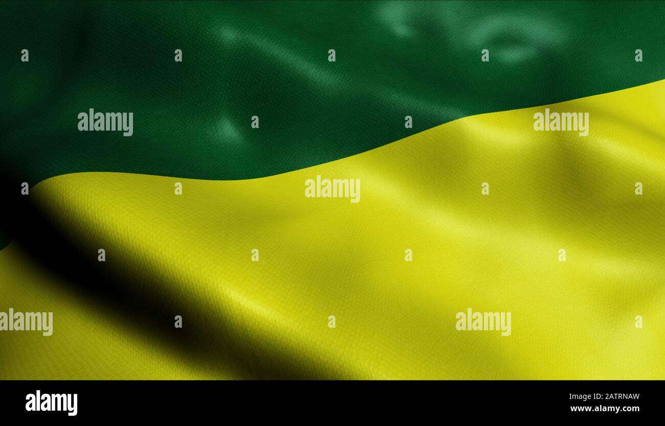 3D Illustration of a waving flag of San Marcos (Colombia country Stock ...