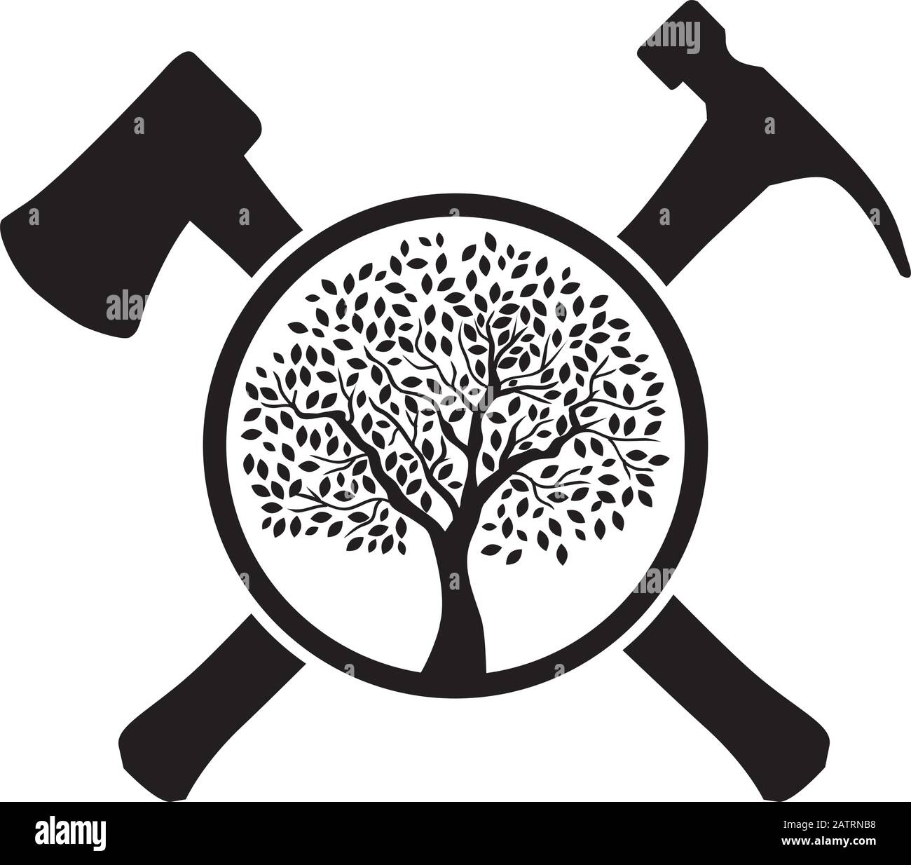 Forest fire tree trunk Stock Vector Images - Alamy