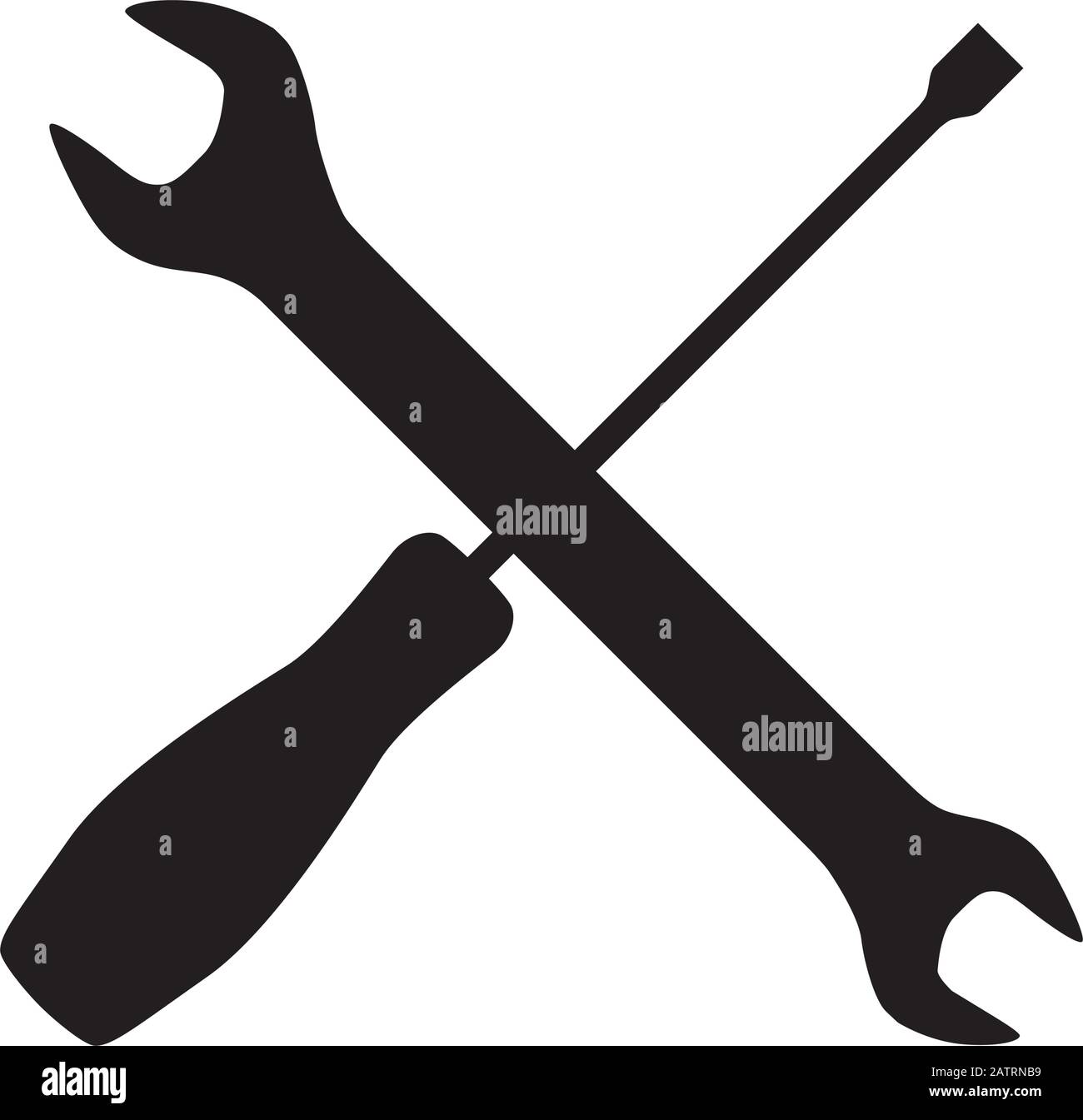 Crossed spanner Cut Out Stock Images & Pictures - Alamy