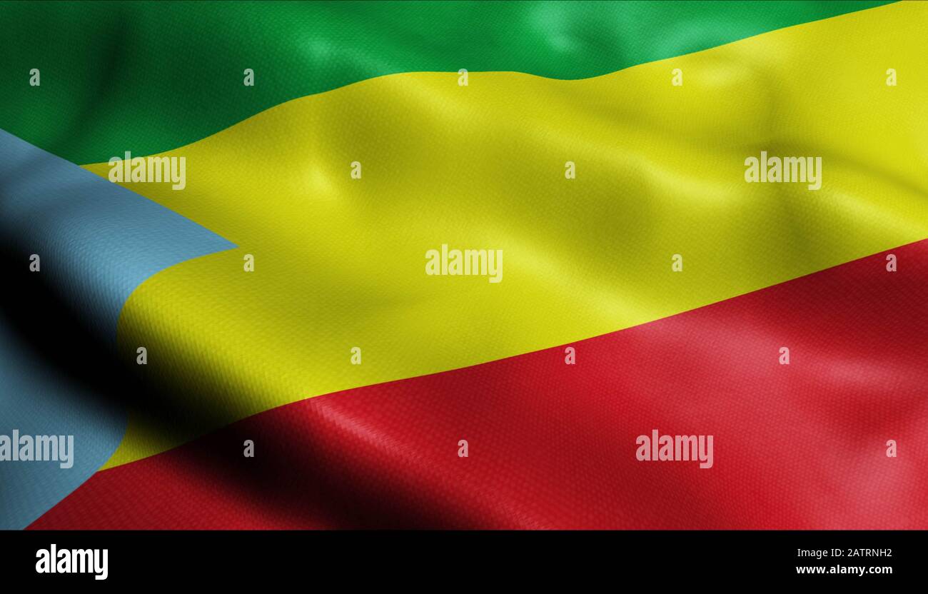 3D Illustration of a waving flag of Pradera (Colombia country Stock ...