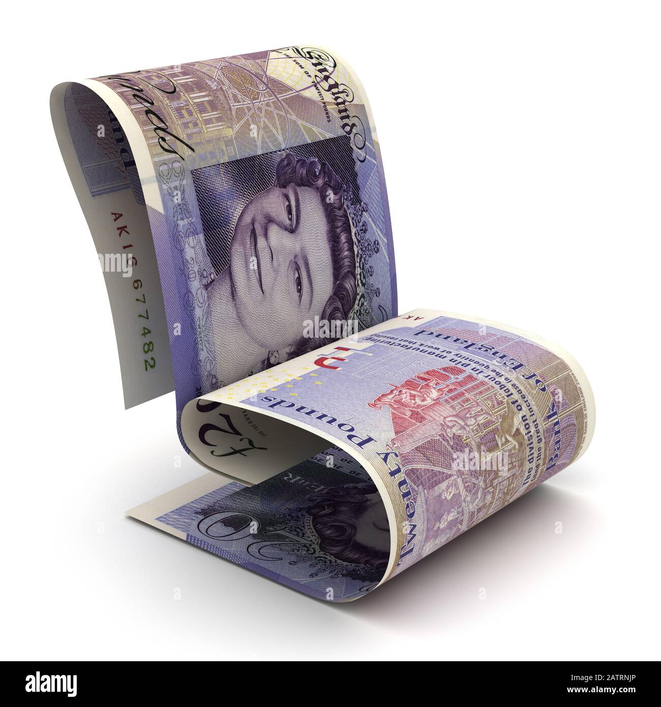 Managing English Pound (Isolated on white background Stock Photo - Alamy