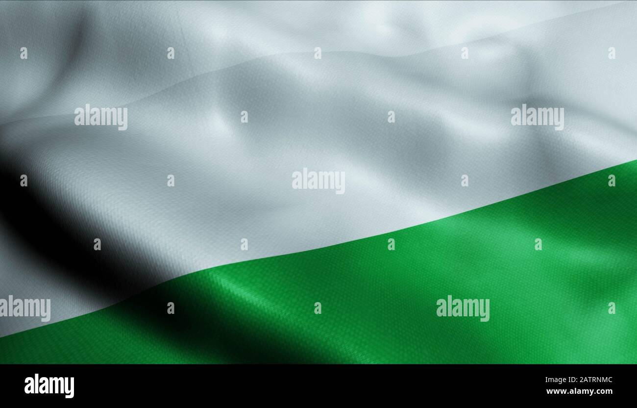 3D Illustration of a waving flag of Los Santos (Colombia country Stock ...