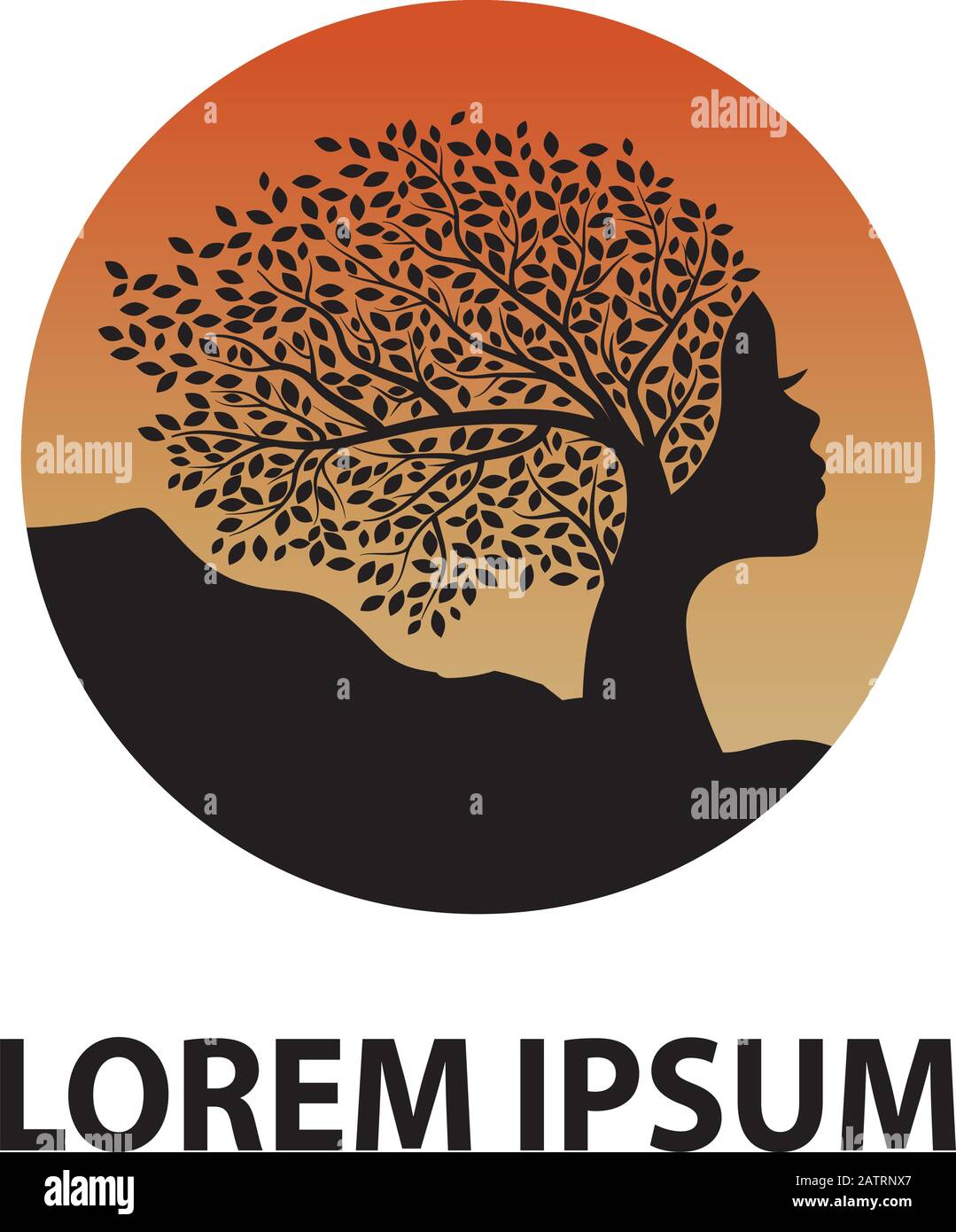 Sun forest woman Stock Vector Images - Alamy