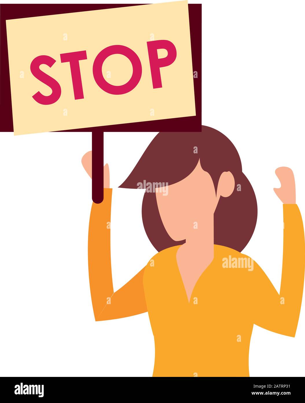 Young girl protesting Cut Out Stock Images & Pictures - Alamy