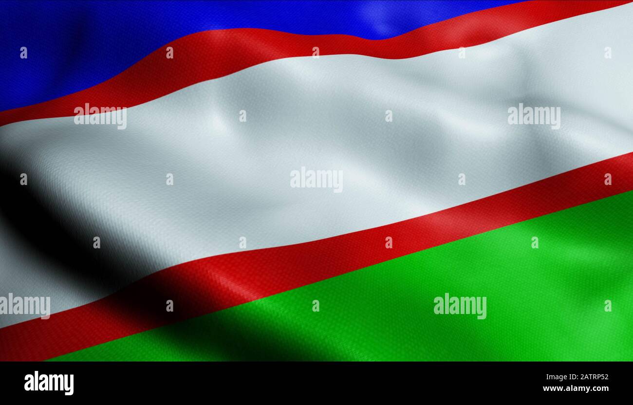 3D Illustration of a waving flag of Cali (Colombia country Stock Photo ...