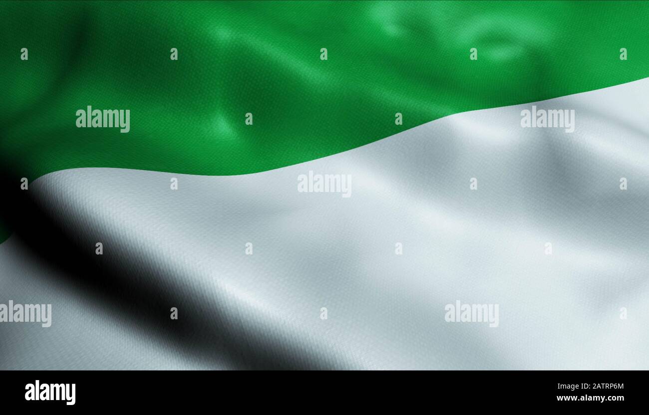 3D Illustration of a waving flag of Alcala (Colombia country Stock ...