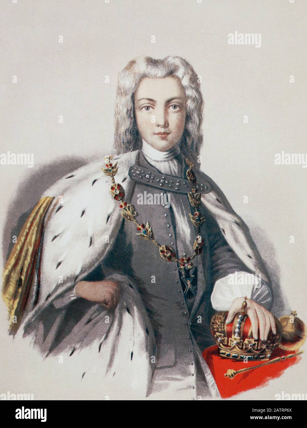 Russian Emperor Peter II Alekseevich. Painting by P. Borel, 19th ...
