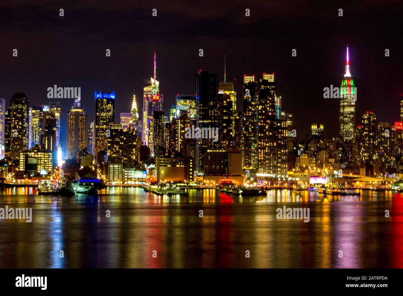 Manhattan at night Stock Photo - Alamy
