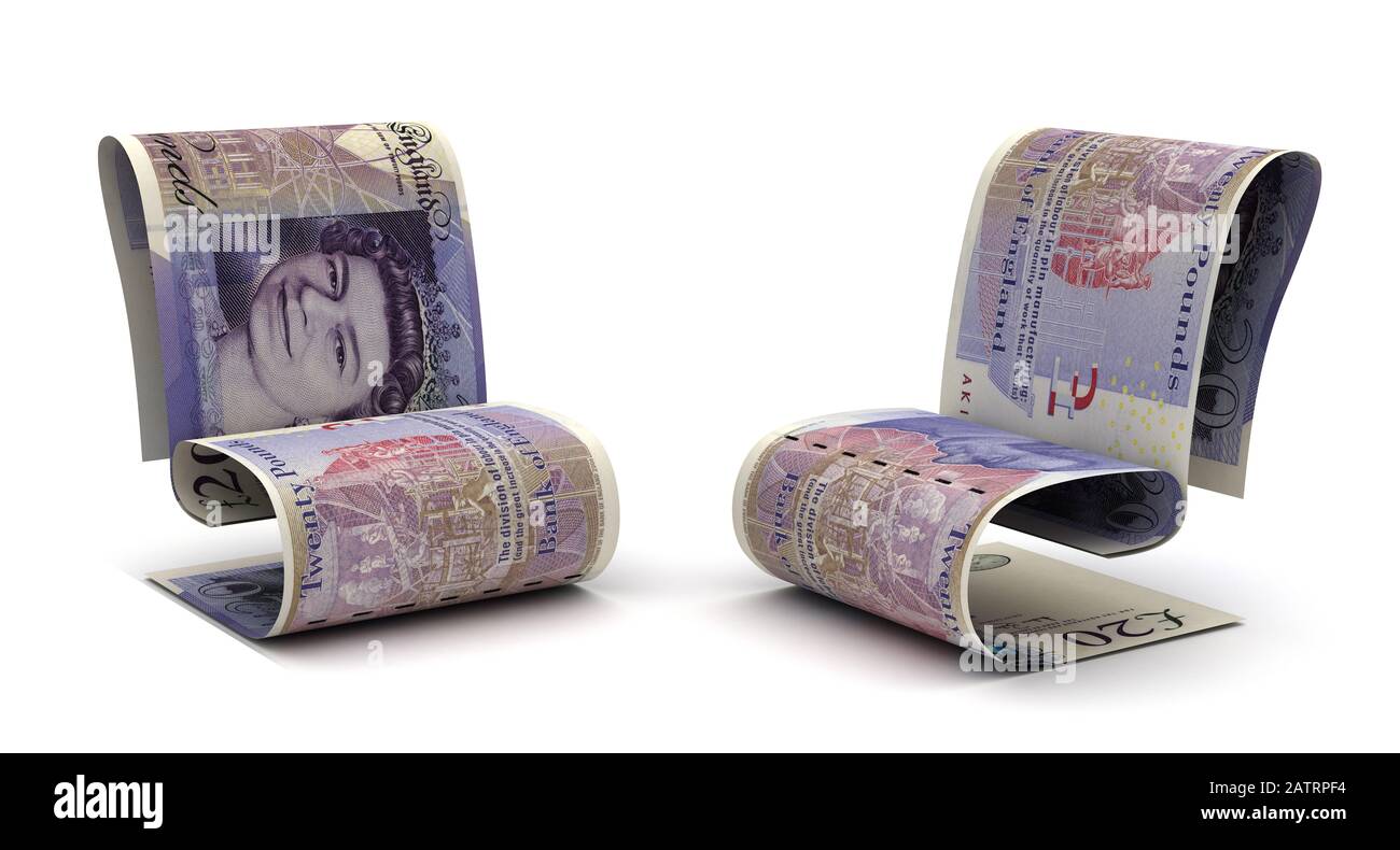 Managing English Pound (Isolated on white background Stock Photo - Alamy
