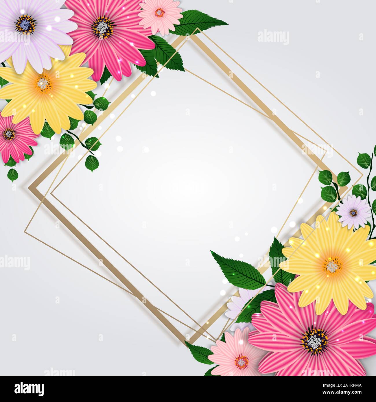 Frame text flowers Stock Vector Images - Alamy