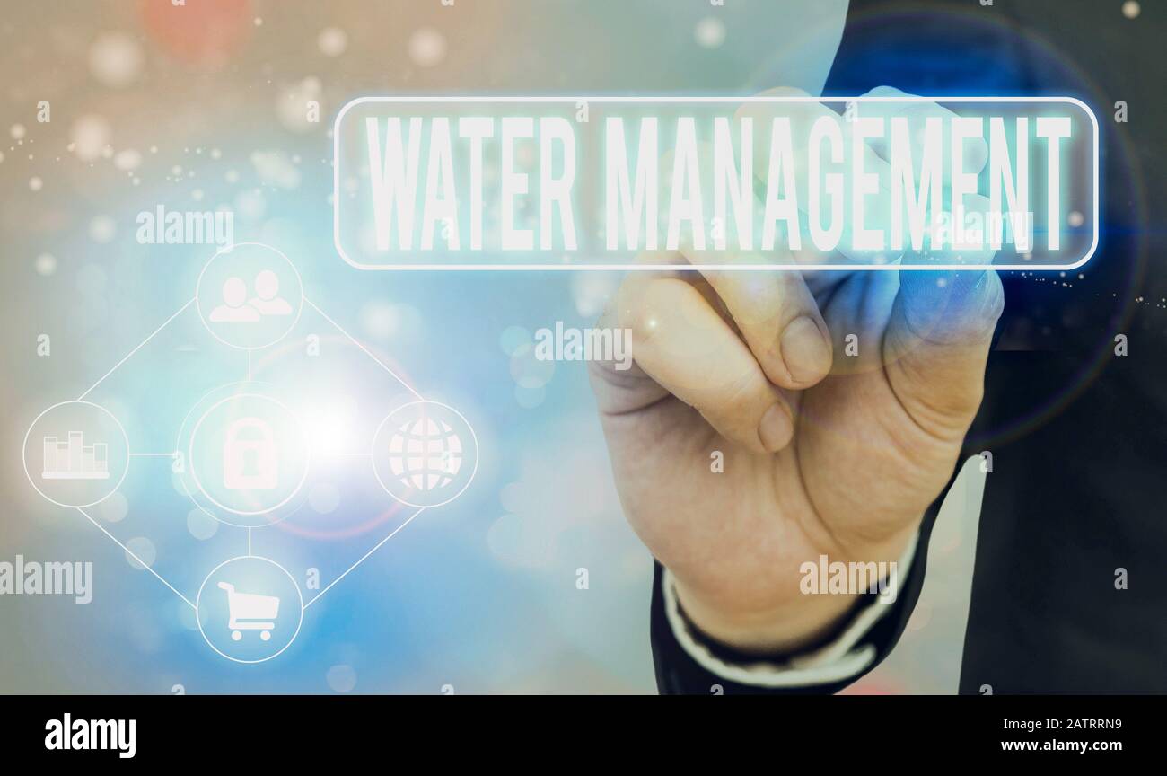 Handwriting text writing Water Management. Conceptual photo optimum use ...