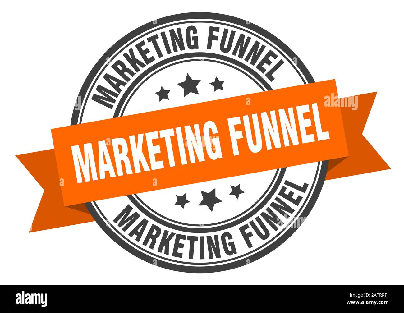 marketing funnel label. marketing funnelround band sign. marketing ...