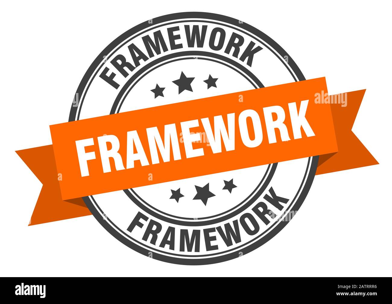 framework label. frameworkround band sign. framework stamp Stock Vector ...