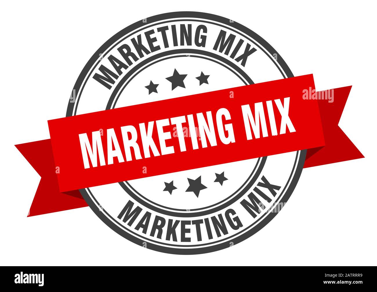 marketing mix label. marketing mixround band sign. marketing mix stamp ...