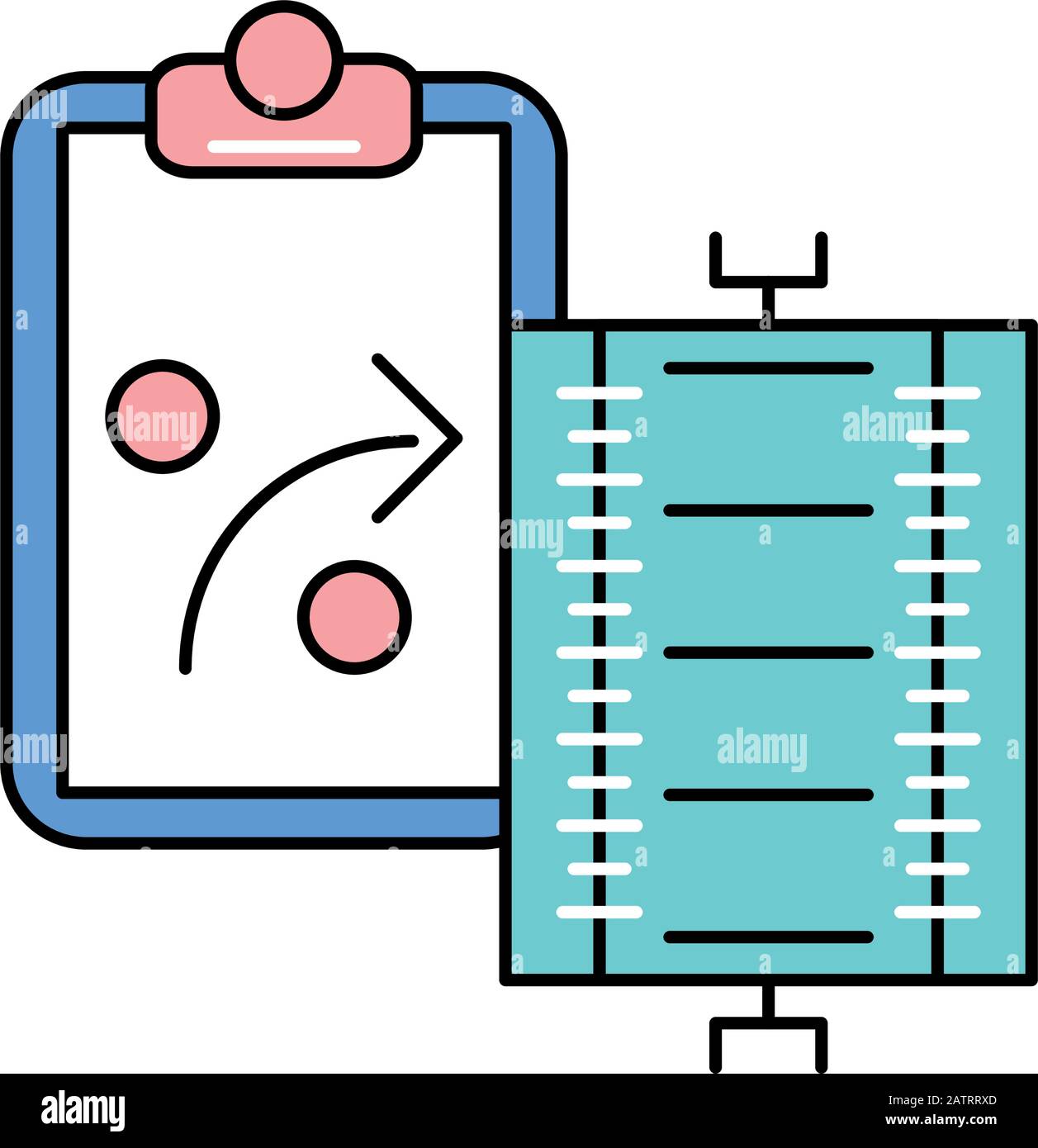 checklist clipboard with arrow and camp yard Stock Vector Image & Art ...