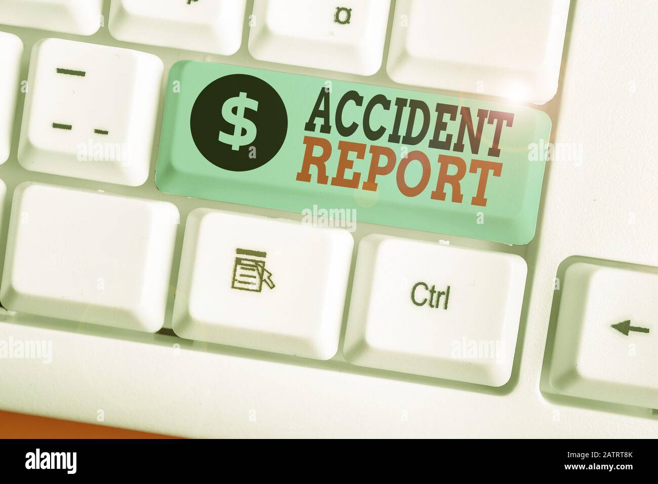 Writing note showing Accident Report. Business concept for formal ...