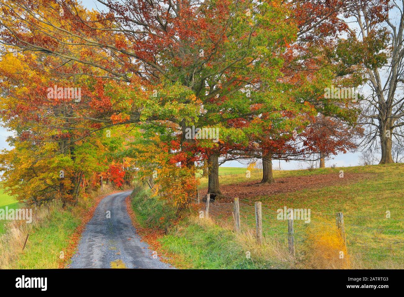 Country Road in Swoope, Shenandoah, Valley, Virginia, USA Stock Photo ...