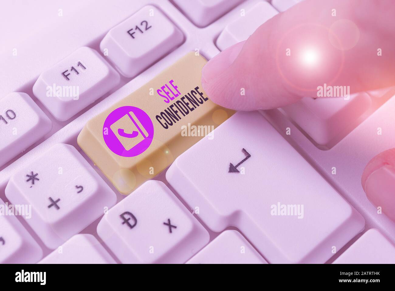 Text sign showing Self Confidence. Business photo text a feeling of ...