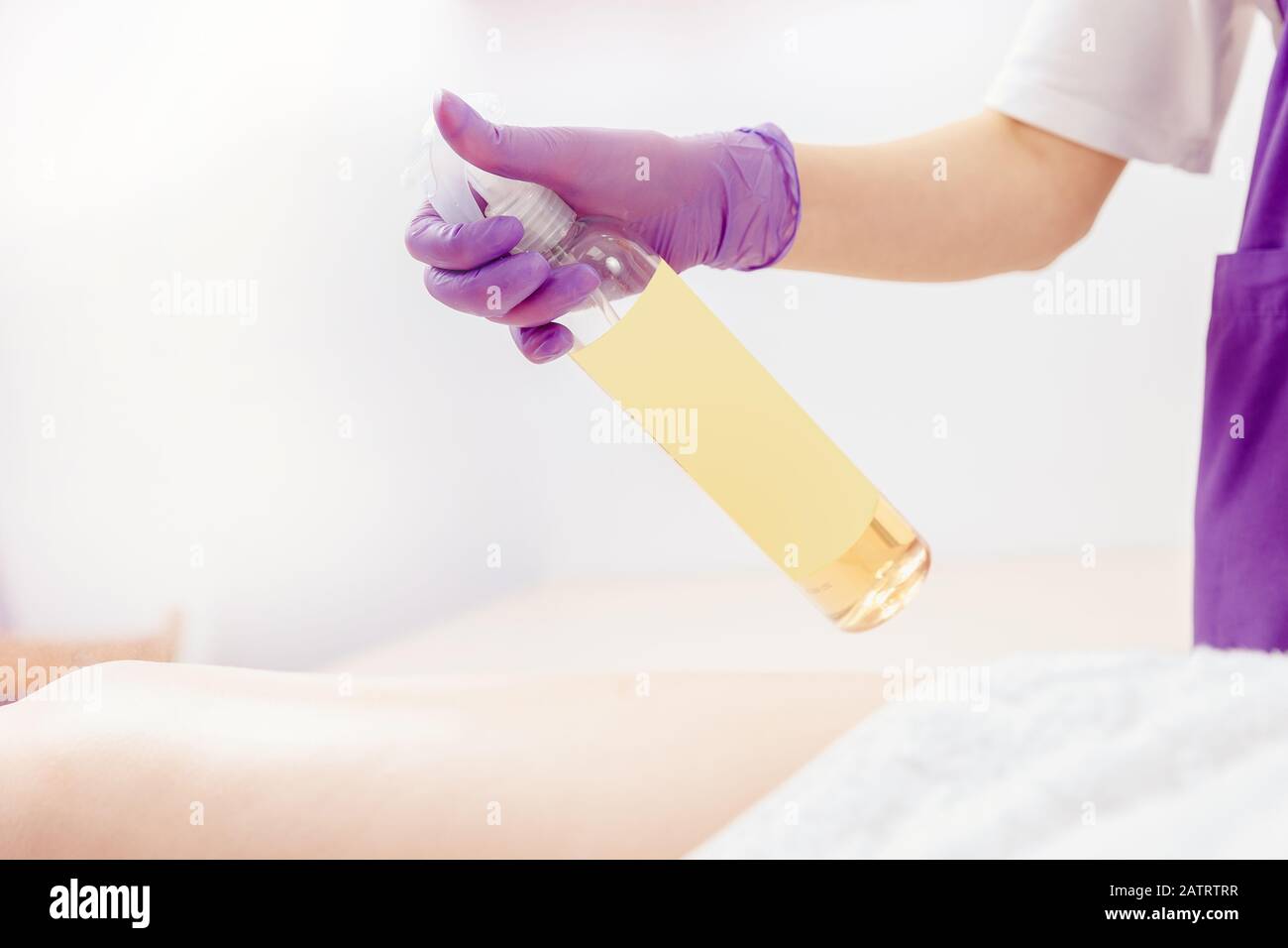 Oil after skin treatment sugaring depilation with liquid sugar young ...