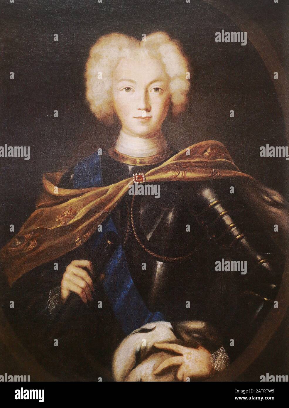 Russian Emperor Peter II Alekseevich. Painting of the 18th century ...
