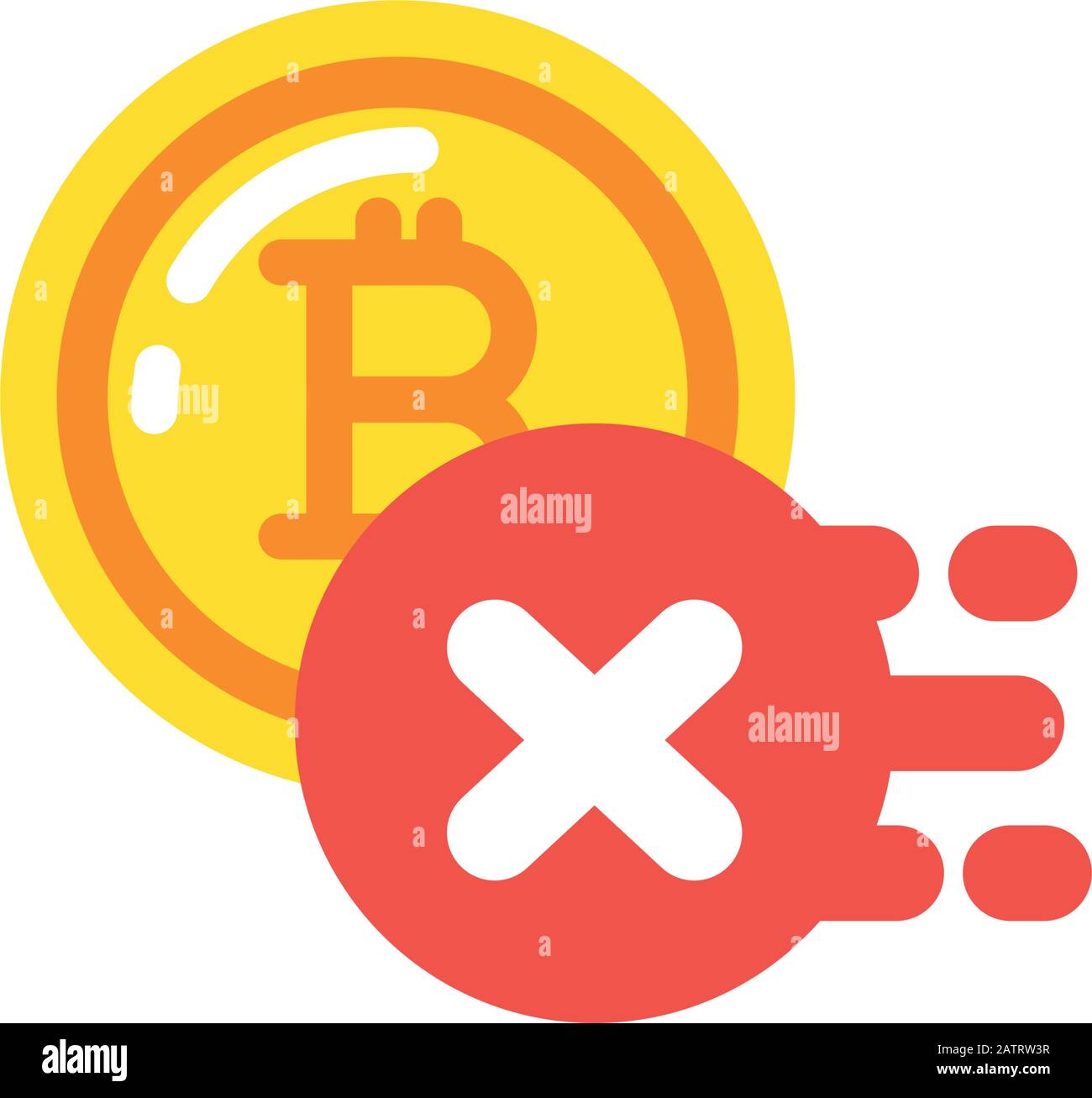 Bitcoin and forbidden button design of Cryptocurrency money currency ...