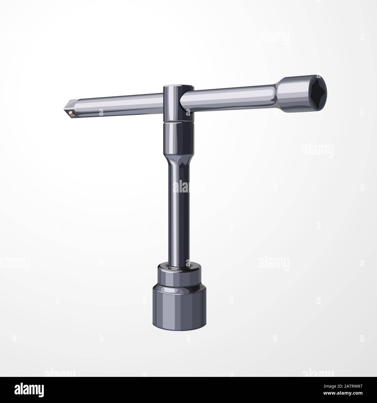 steel socket wrench on white Stock Vector Image & Art - Alamy