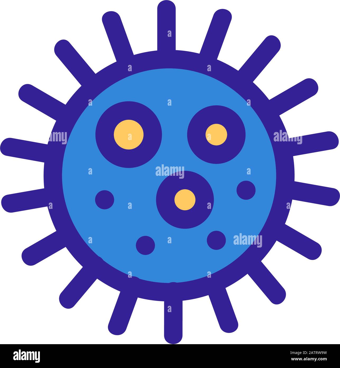 Bacterium icon vector. Isolated contour symbol illustration Stock ...