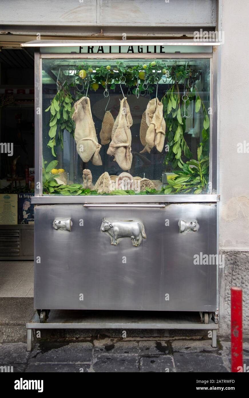Tripe on display outside a shop in Naples Italy Stock Photo - Alamy