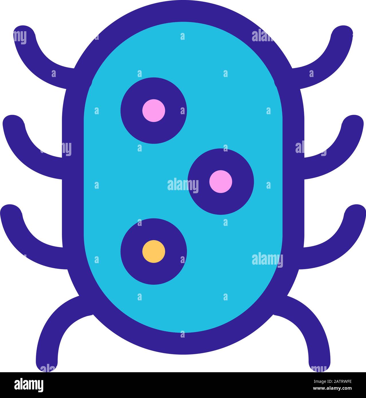 Bacterium icon vector. Isolated contour symbol illustration Stock ...