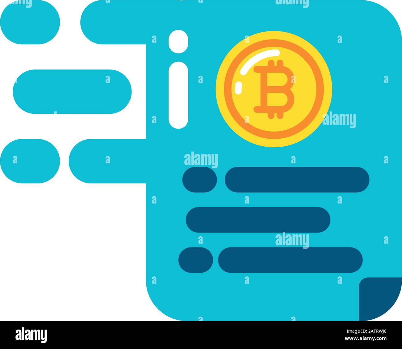 Bitcoin document design of Cryptocurrency money currency exchange ...