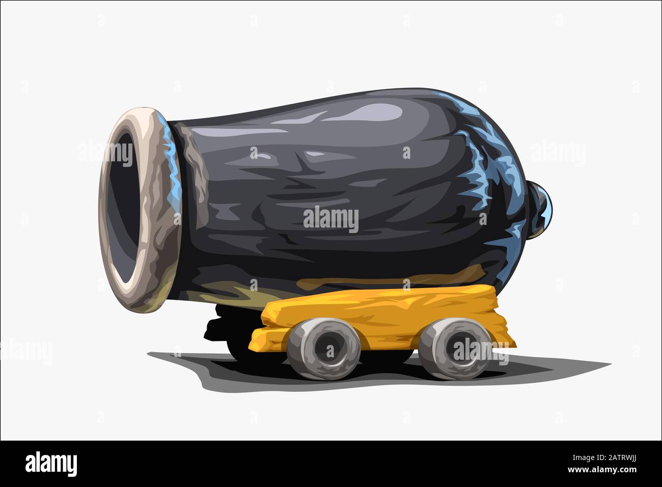 Old cannon on gun Stock Vector Images - Alamy