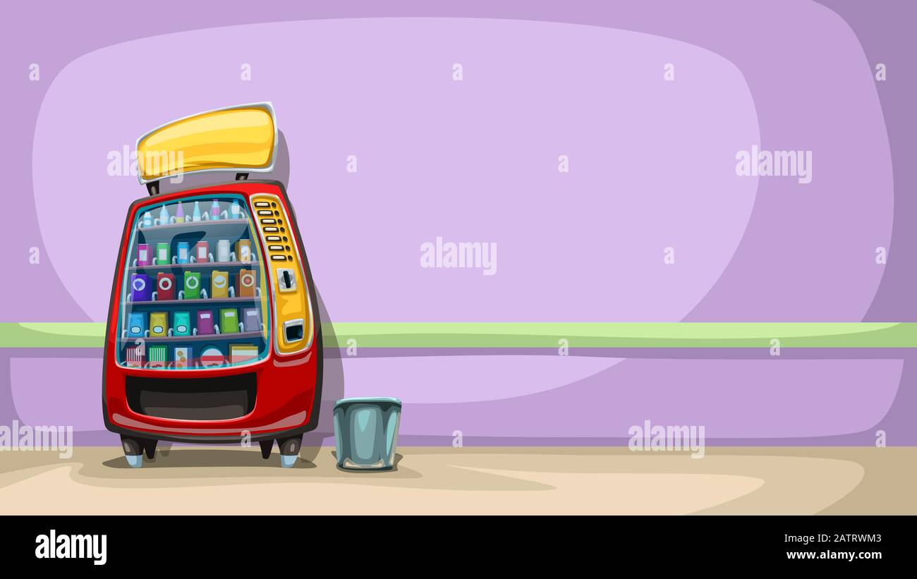 vending machine at pink wall Stock Vector Image & Art - Alamy