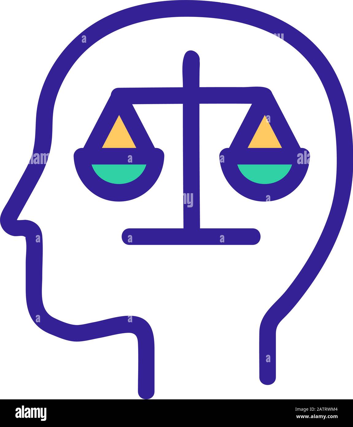 Practical mindset icon vector. Isolated contour symbol illustration ...