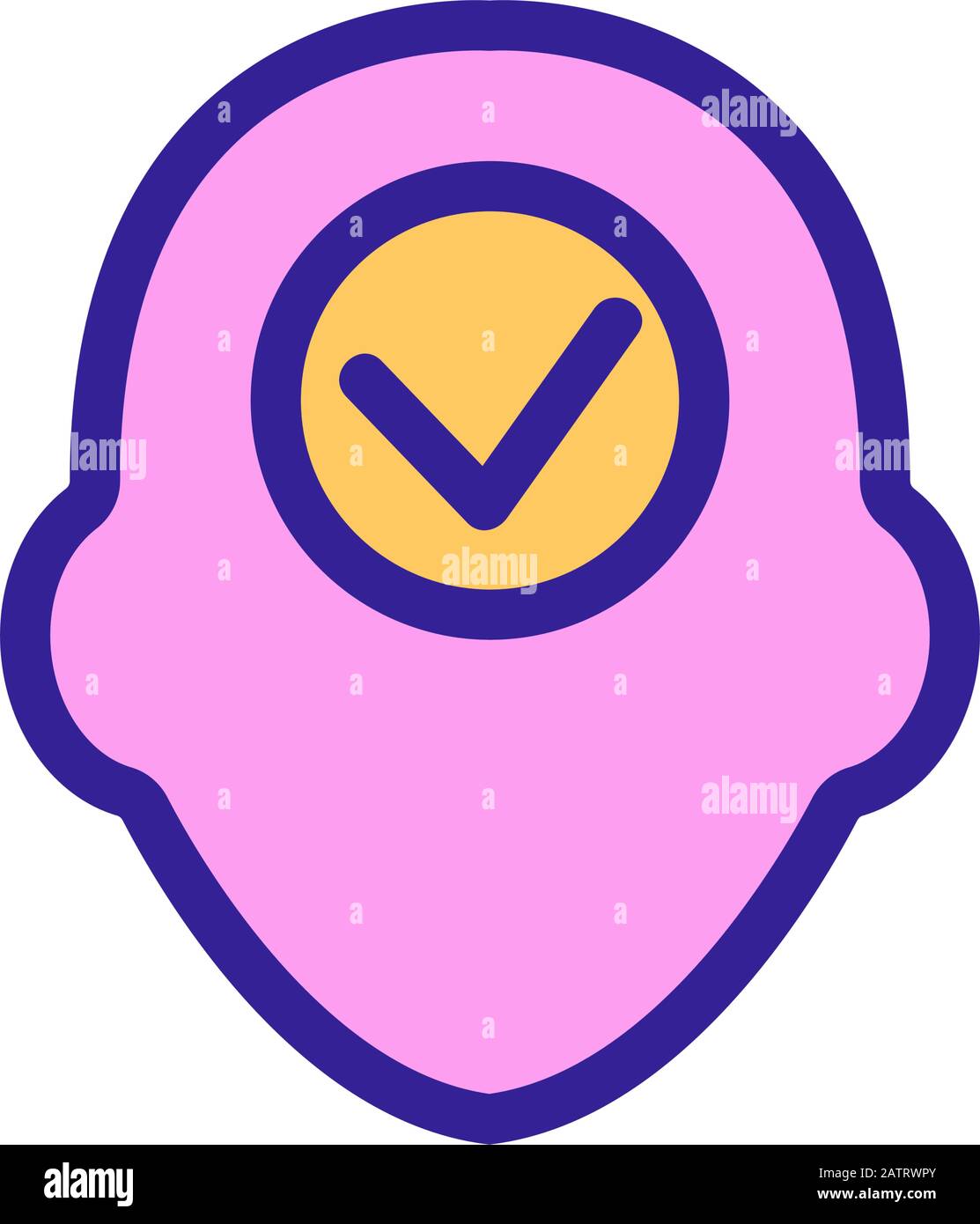 artistic-shaped mindset icon vector. Isolated contour symbol ...
