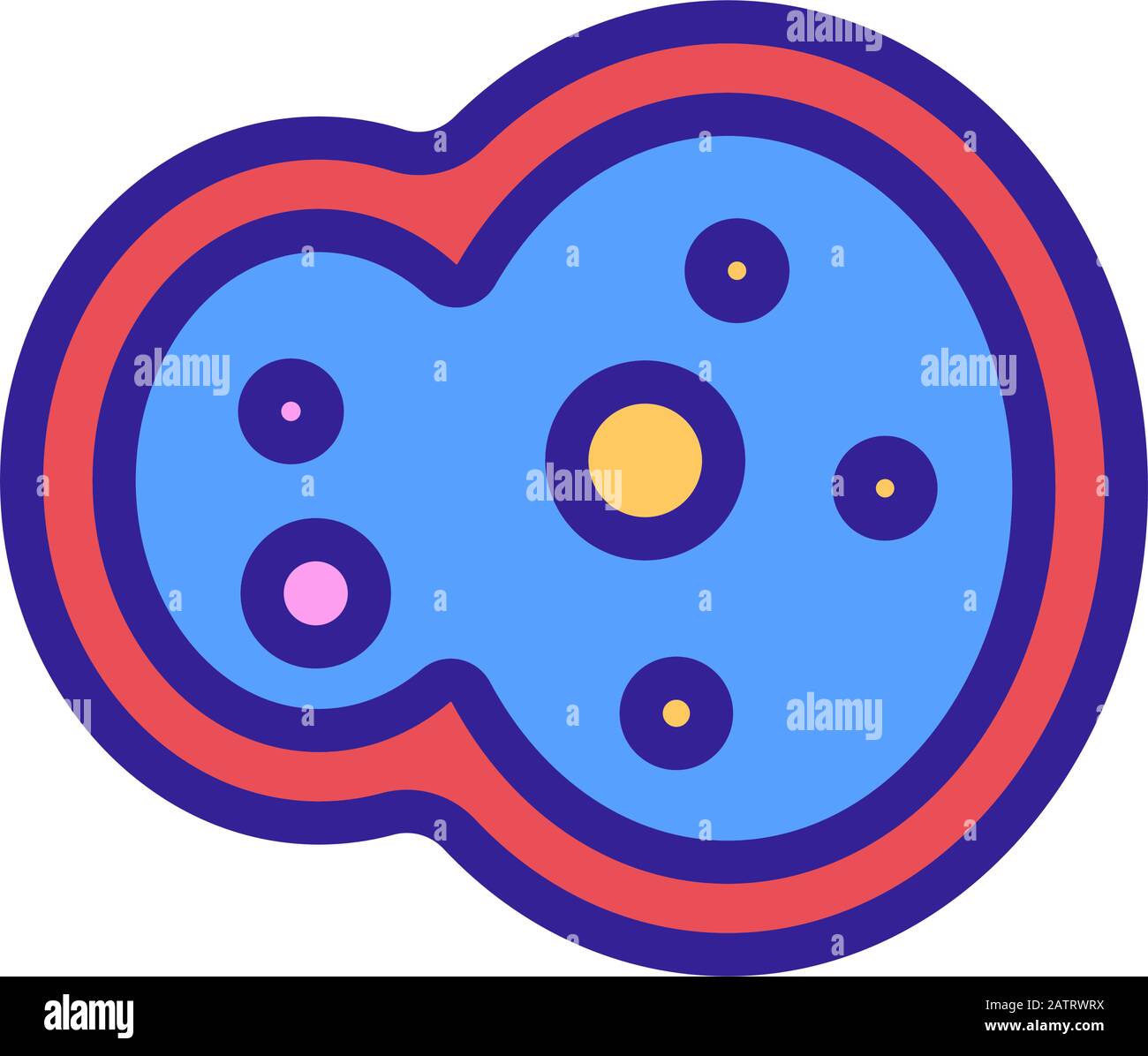 Bacterium icon vector. Isolated contour symbol illustration Stock ...