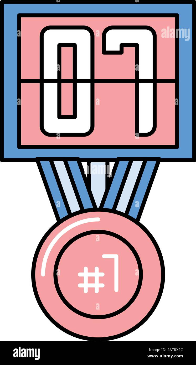 number palette marker with medal Stock Vector Image & Art - Alamy