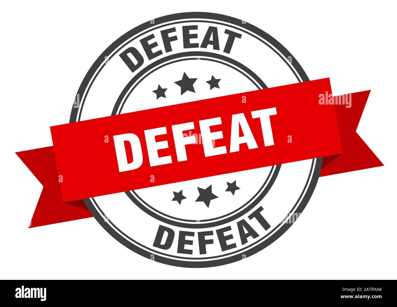 defeat label. defeatround band sign. defeat stamp Stock Vector Image ...