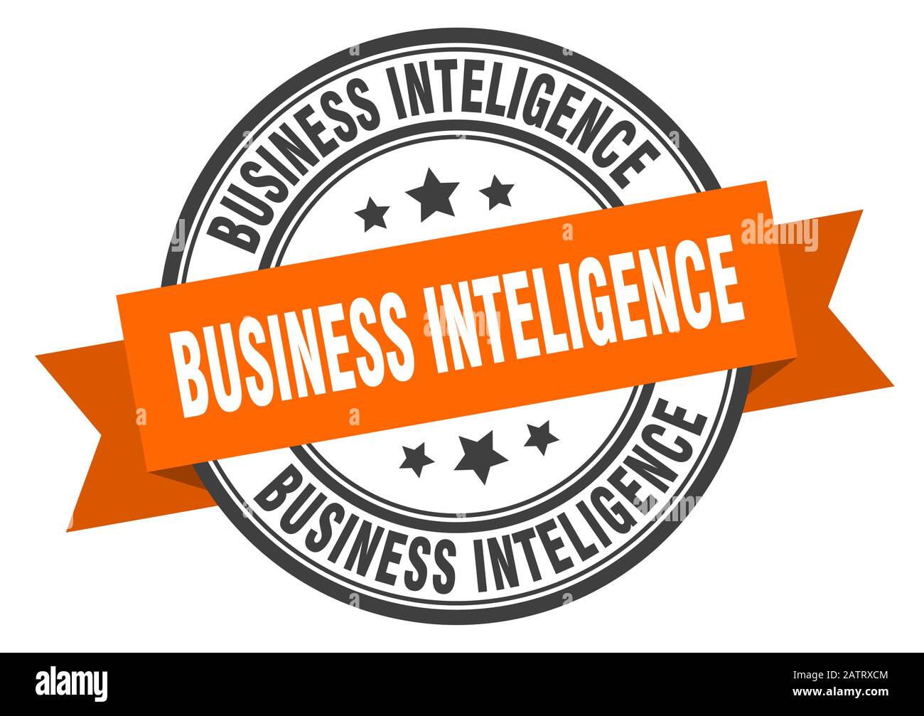 business inteligence label. business inteligenceround band sign ...